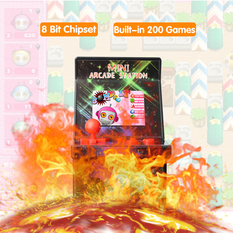 Quality Mini Arcade Games Built-in 200 Classic Games Portable Retro ...