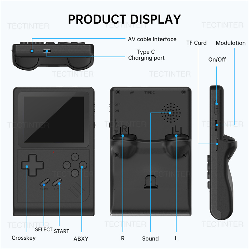 GB300 3.0 Inch Screen Handheld Game Console Player Video Game Console ...