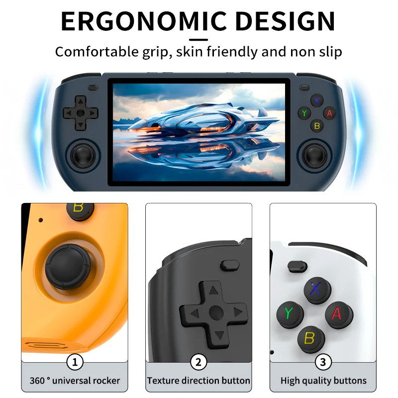 Powkiddy RGB10 MAX3 5.0 Inch IPS Screen Retro Video Handheld Game Console Open Source Linux